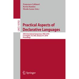 Springer Practical Aspects of Declarative Languages, Kartoniert (TB)