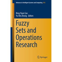 Springer Fuzzy Sets and Operations Research, Kartoniert (TB)