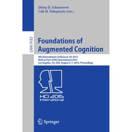 Springer International Publishing Foundations of Augmented Cognition, Kartoniert (TB)
