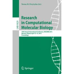 Springer Research in Computational Molecular Biology, Kartoniert (TB)