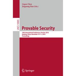 Springer Provable Security, Kartoniert (TB)