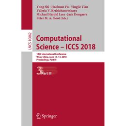 Springer International Publishing Computational Science - ICCS 2018, Kartoniert (TB)