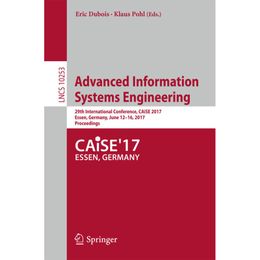 Springer Advanced Information Systems Engineering, Kartoniert (TB)