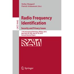 Springer International Publishing Radio Frequency Identification, Kartoniert (TB)