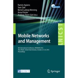 Springer Mobile Networks and Management, Kartoniert (TB)