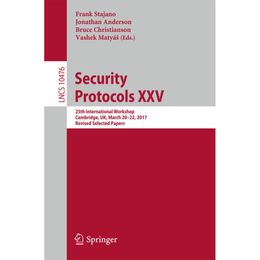 Springer International Publishing Security Protocols XXV, Kartoniert (TB)