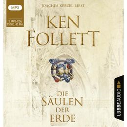 Bastei Lübbe Die Säulen der Erde,2 Audio-CD, 2 MP3 - Ken Follett (Hörbuch)