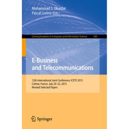 Springer International Publishing E-Business and Telecommunications, Kartoniert (TB)