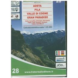 Aosta - Pila - Valle di Cogne - Gran Paradiso, Karte (im Sinne von Landkarte)