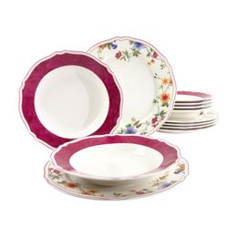 Creatable Tafelservice 12-tlg Cornwall Garden weiss