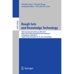 Springer Rough Sets and Knowledge Technology, Kartoniert (TB)