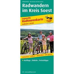 PublicPress Radwandern im Kreis Soest, Karte (im Sinne von Landkarte)