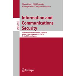 Springer International Publishing Information and Communications Security, Kartoniert (TB)
