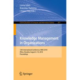 Springer International Publishing Knowledge Management in Organizations, Kartoniert (TB)