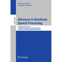 Springer Advances in Nonlinear Speech Processing - Jesús B. Alonso, Najet Arous, Ramón Astudillo, Ioannis Atsonios, Vladimir Zaiats, Pere Martí-Puig, Kartoniert (TB)