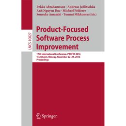 Springer International Publishing Product-Focused Software Process Improvement, Kartoniert (TB)