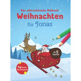 Das allerschönste Malbuch Weihnachten für Jonas, Kartoniert (TB)