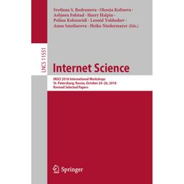 Springer International Publishing Internet Science, Kartoniert (TB)