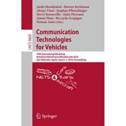 Springer International Publishing Communication Technologies for Vehicles, Kartoniert (TB)