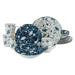 Creatable Kombiservice 16-tlg Damask blau