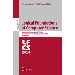 Springer Logical Foundations of Computer Science, Kartoniert (TB)