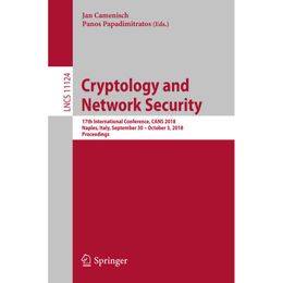 Springer Cryptology and Network Security, Kartoniert (TB)