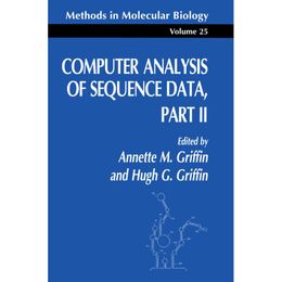 Humana Computer Analysis of Sequence Data Part II - Annette M. Griffin, Hugh G. Griffin, Kartoniert (TB)