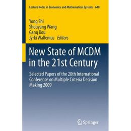 Springer Berlin Heidelberg New State of MCDM in the 21st Century, Kartoniert (TB)