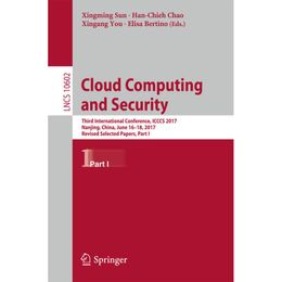 Springer International Publishing Cloud Computing and Security, Kartoniert (TB)