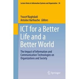 Springer International Publishing ICT for a Better Life and a Better World, Kartoniert (TB)