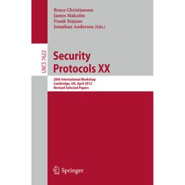 Security Protocols XX, Kartoniert (TB)