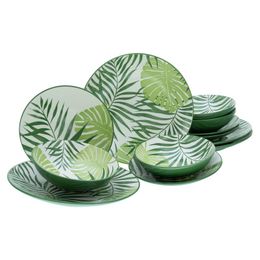 Creatable Tellerset 12-tlg Tropicana grün