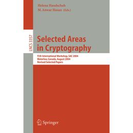 Springer Selected Areas in Cryptography, Kartoniert (TB)