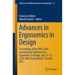 Springer Advances in Ergonomics in Design, Kartoniert (TB)