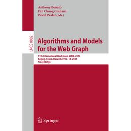 Springer Algorithms and Models for the Web Graph, Kartoniert (TB)