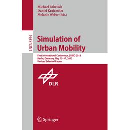 Springer Simulation of Urban Mobility, Kartoniert (TB)