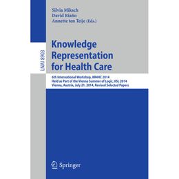 Springer Knowledge Representation for Health Care, Kartoniert (TB)