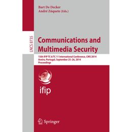 Springer Communications and Multimedia Security, Kartoniert (TB)