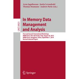 Springer In Memory Data Management and Analysis, Kartoniert (TB)