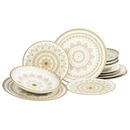 Creatable Tellerset 12-tlg Mandala weiss