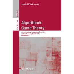 Springer Algorithmic Game Theory, Kartoniert (TB)