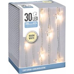 Spetebo Led Sternen Lichtervorhang warm weiß - 100 cm - Weihnachten Fenster Deko Lichterkette Innen
