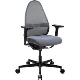 Topstar Bürostuhl Soft Sitness Art, Auto-Synchronmechanik, mit Armlehnen, Netzrückenlehne, Spezial-Muldensitz, grau