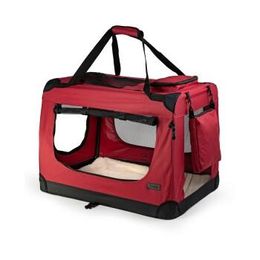 Lionto Hundetransportbox - faltbar - rot S