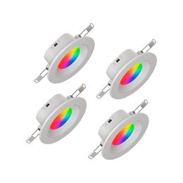 NANOLEAF Essentials Smart Downlight Matter 4er Pack Smarte Deckenbeleuchtung Multicolor, Warmweiß, Tageslichtweiß