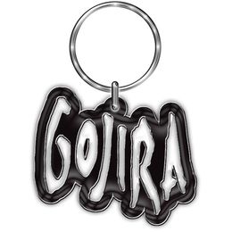 Gojira Logo Schlüsselanhänger schwarz silberfarben