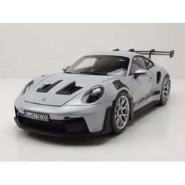 Norev Modellauto Porsche 911 GT3 RS 2022 eis grau Modellauto 1:18 Norev