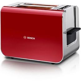 Bosch Haushalt Kompakt Styline Toaster mit Brötchenaufsatz Rot