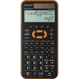 Sharp EL-W531 XG Schulrechner Orange Display (Stellen): 12 solarbetrieben, batteriebetrieben (B x H x T) 79.6 x 15.5 x 161.5 mm