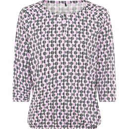 Olsen T-Shirt, 3/4-Arm, Split-Neck, für Damen, lila, 40